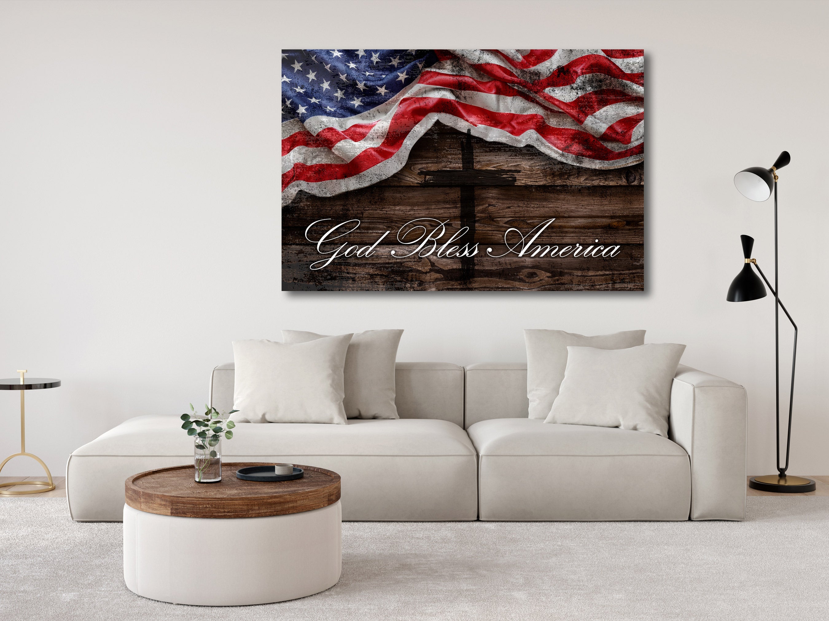 Farmhouse Bible Verse Wall Signs - God Bless America – Bible Verse Wall Art