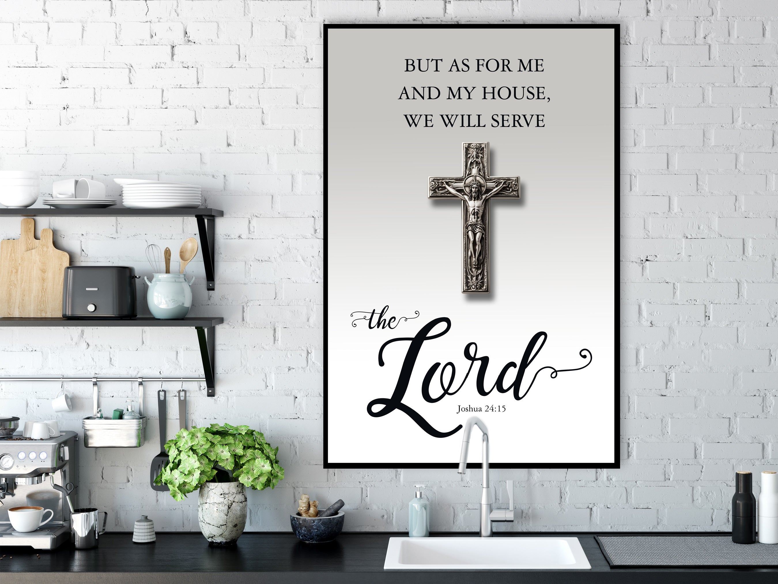 Scripture Wall Art - Joshua 24:15 - My House Will Serve the Lord ...